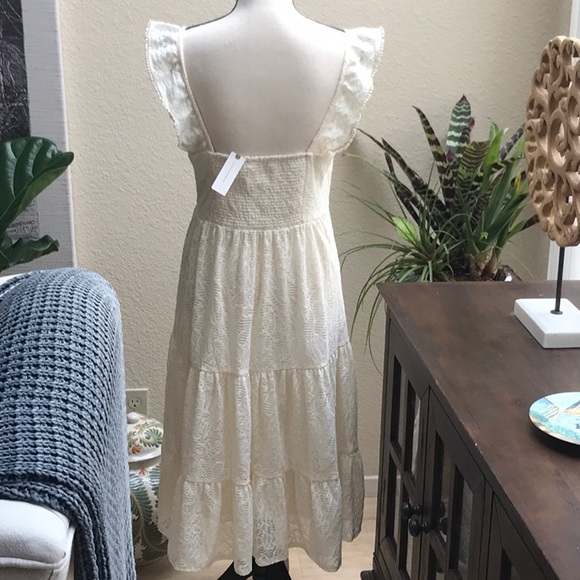 Anthropologie | Dresses | Anthropologie Maeve Brand Crochet Tiered Midi ...